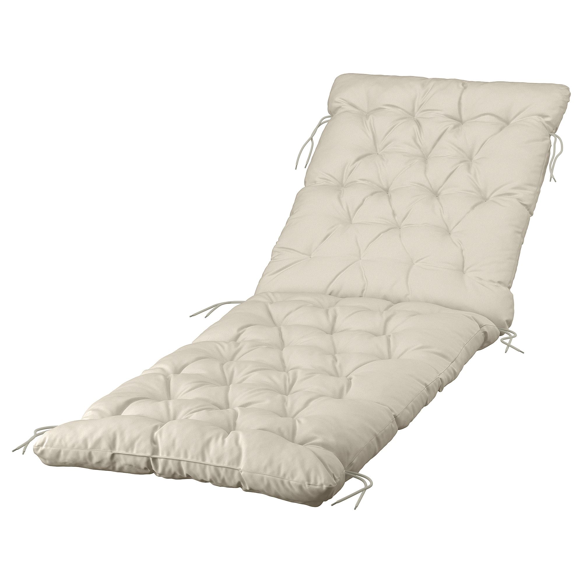 KUDDARNA light grey/beige 190x60 cm sun lounger pad - 00547260 | IKEA