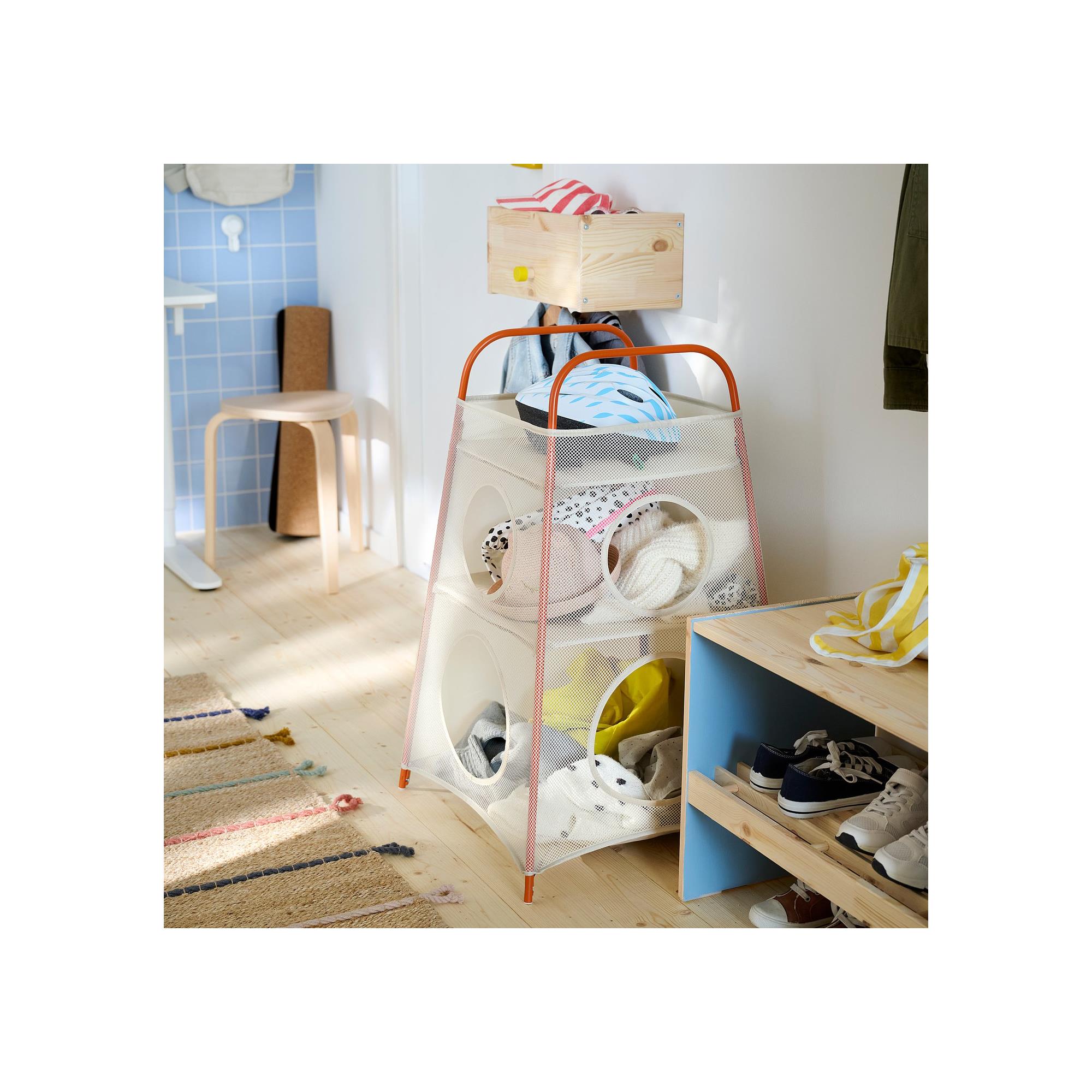 TIGERFINK bej-turuncu 82x52x52 cm bölmeli saklama kutusu - 90614641 | IKEA
