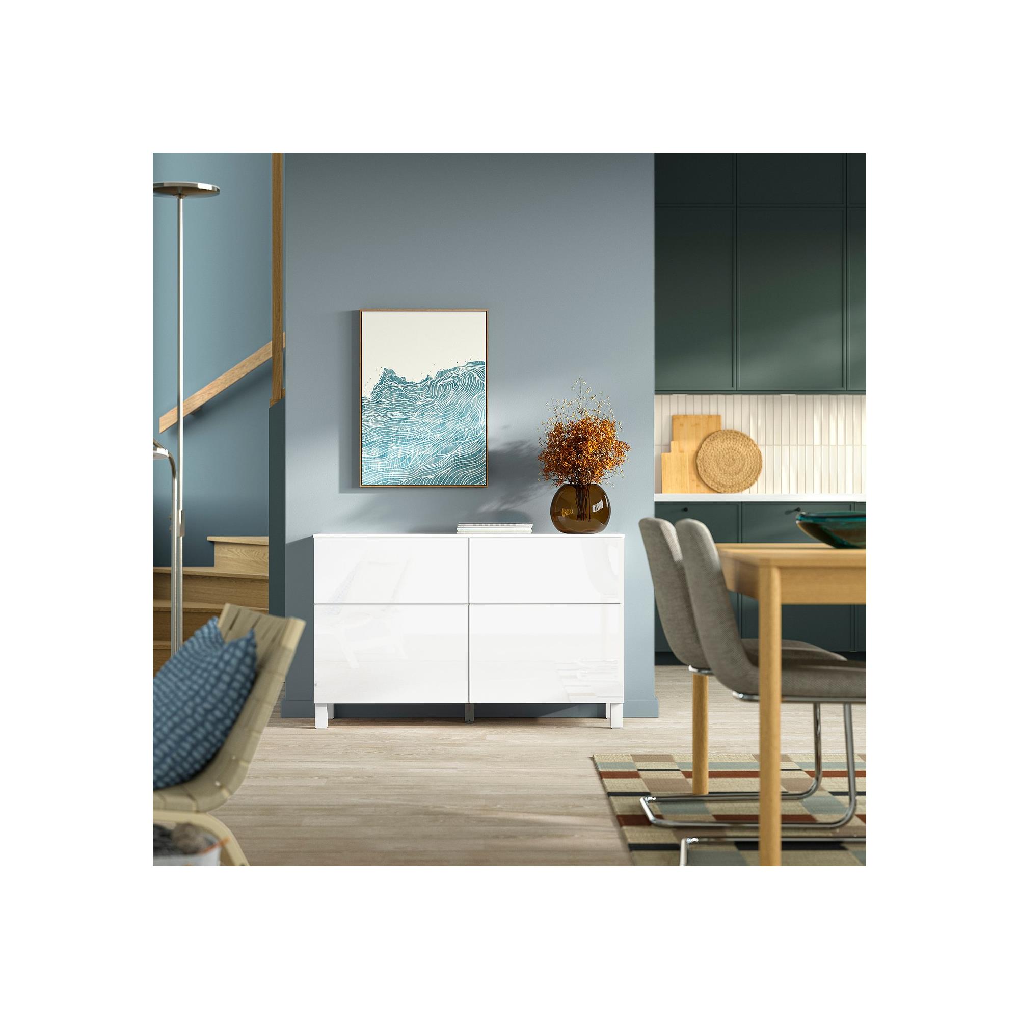 BESTA white 120x42x75 cm storage combination - 49602924 | IKEA