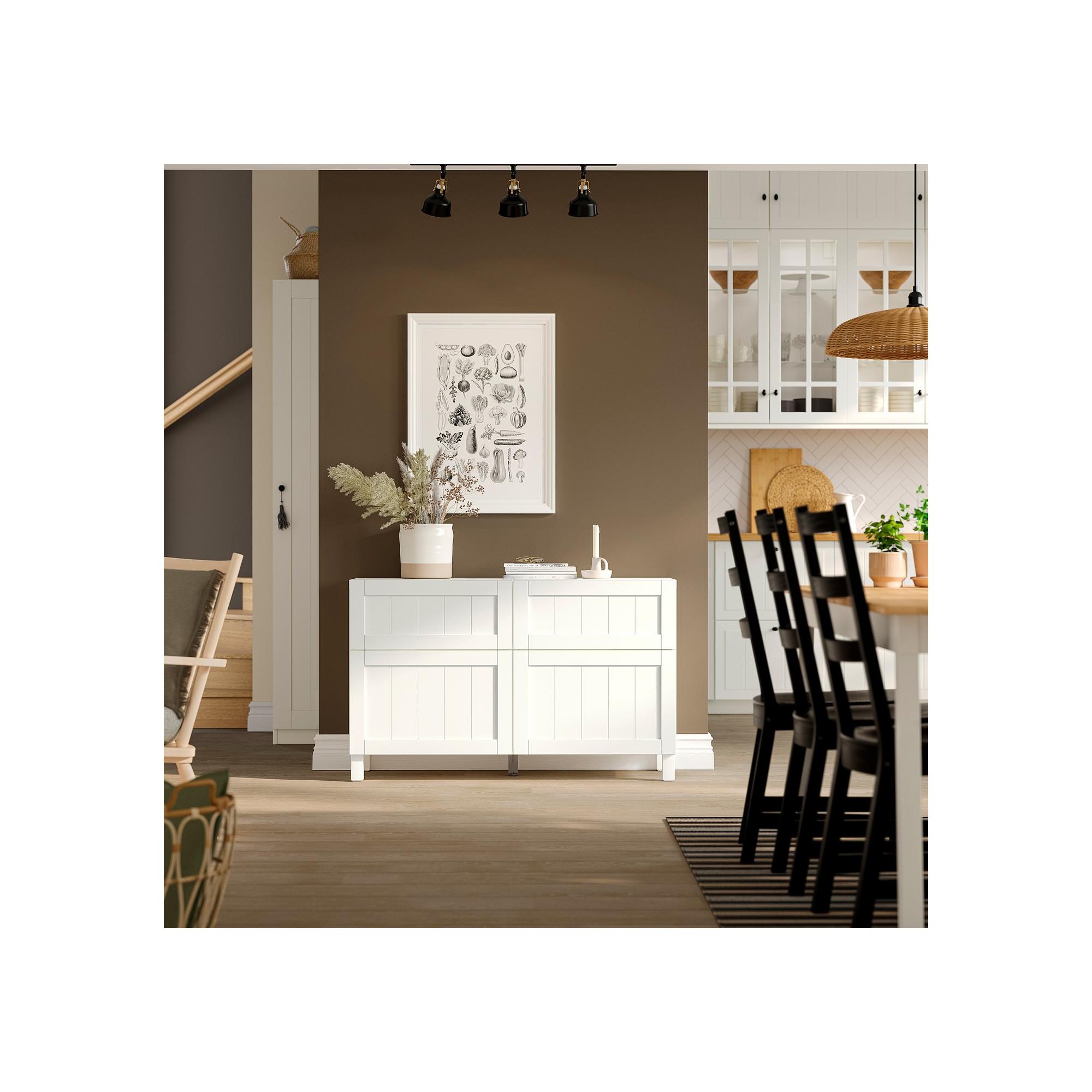BESTA white 120x42x74 cm storage combination - 49597710 | IKEA