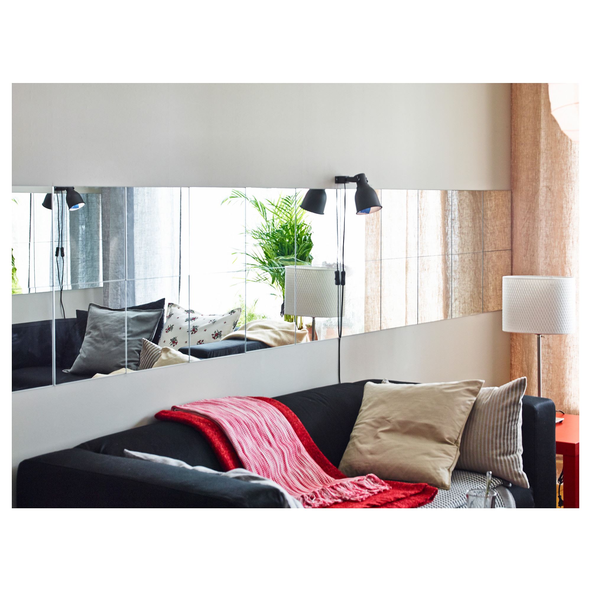 BLODLÖNN colourless 30x30 cm wall mirror - 30542379 | IKEA