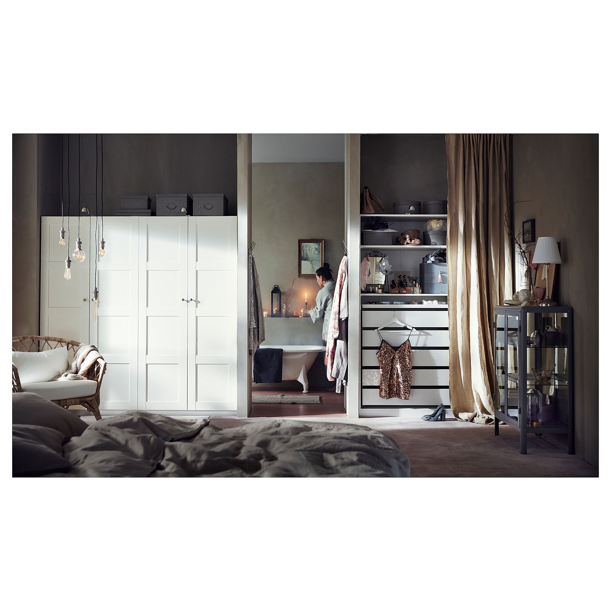 PAX white 150x58x201 cm PAX open wardrobe - 59502561 | IKEA