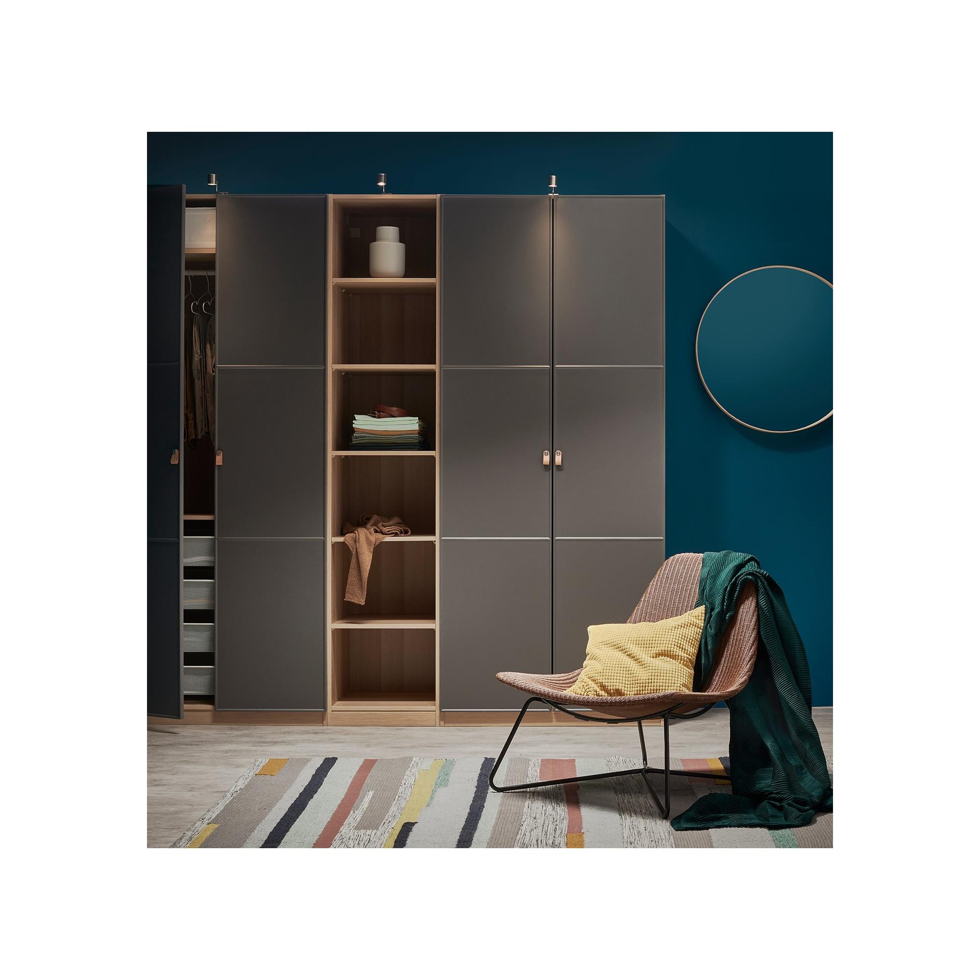 MERAKER dark grey 50x195 cm wardrobe door - 00311573 | IKEA