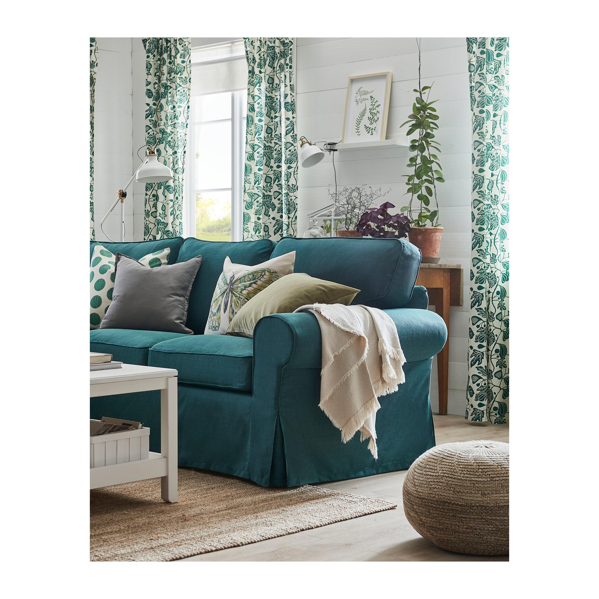 EKTORP totebo dark turquoise 3-seat sofa - 49320057 | IKEA