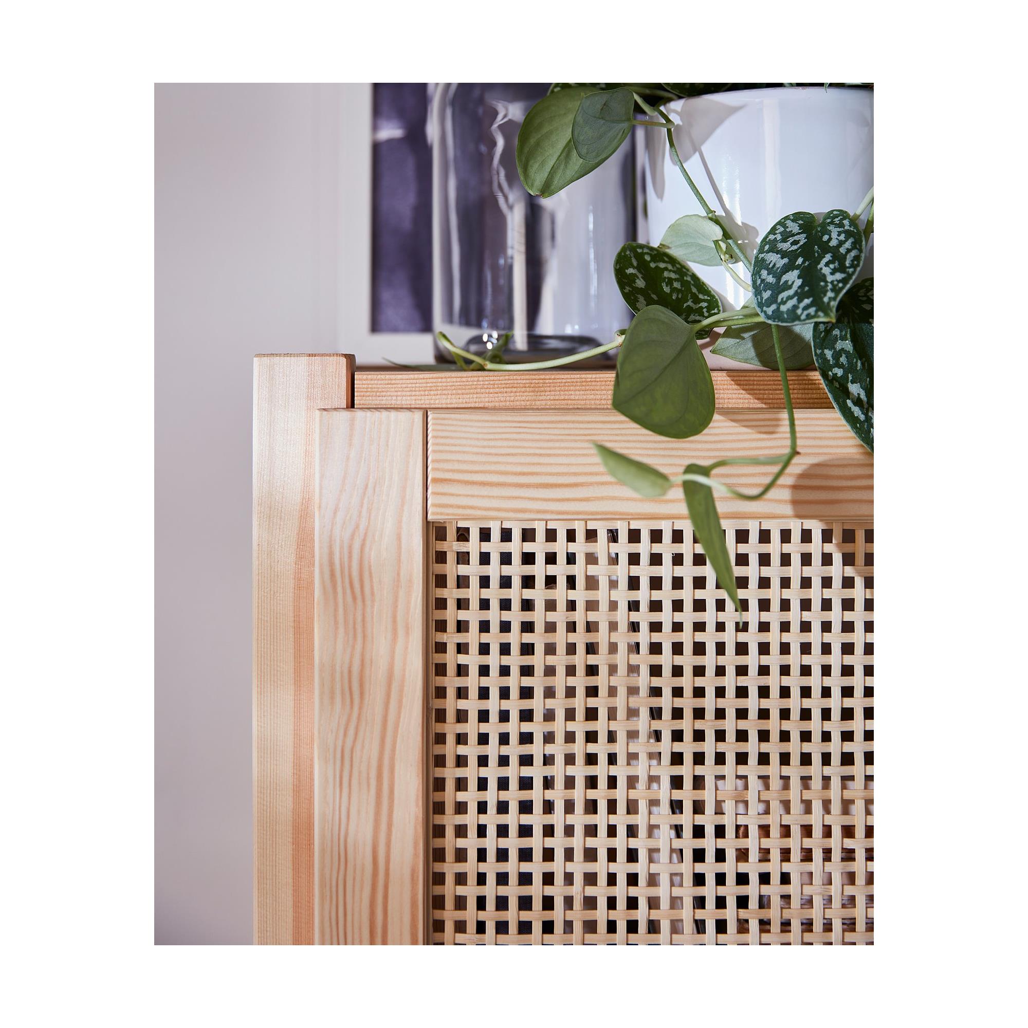 IVAR pine 89x30x124 cm shelf unit with door - 39403473 | IKEA