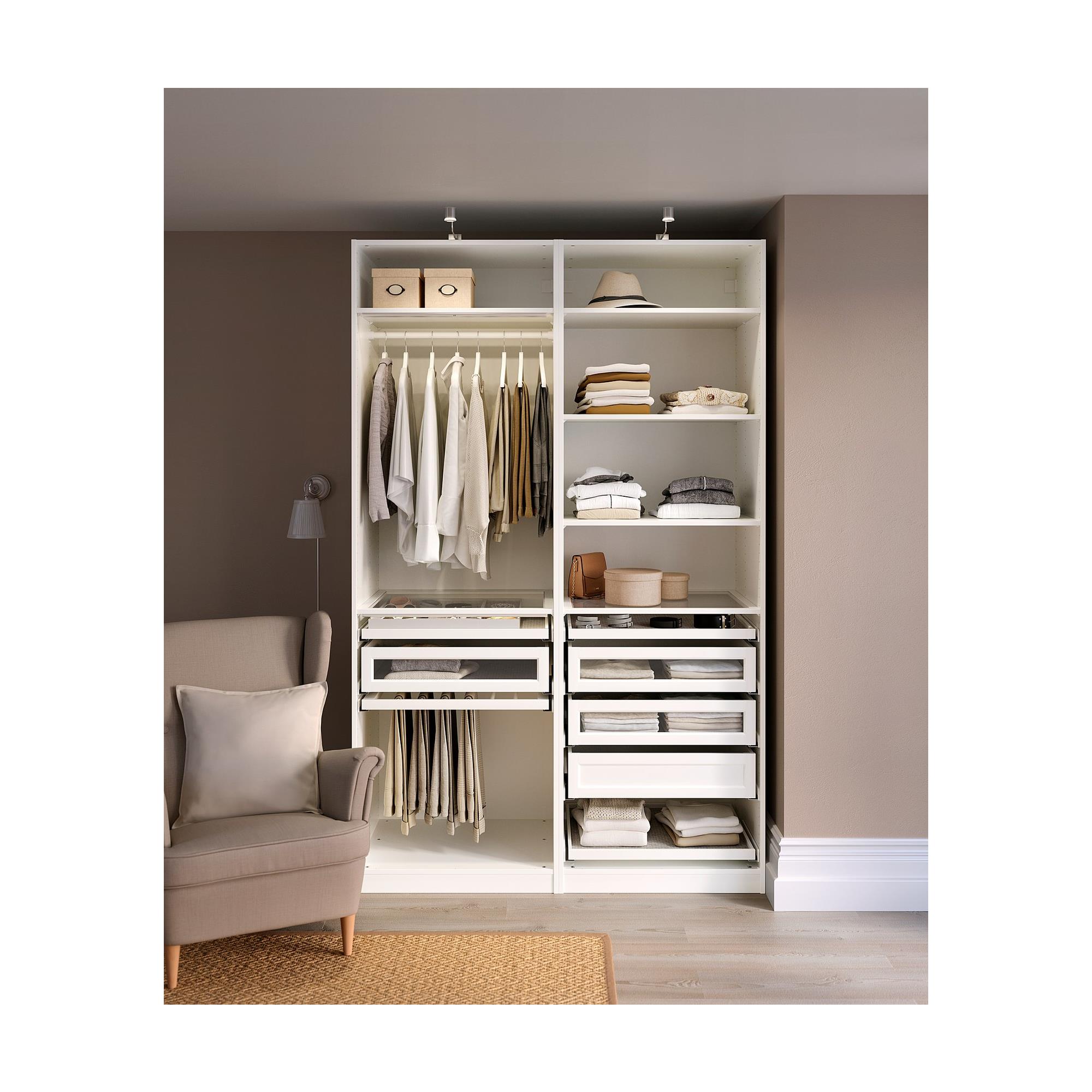 PAX white 150x58x236 cm PAX open wardrobe - 19385677 | IKEA
