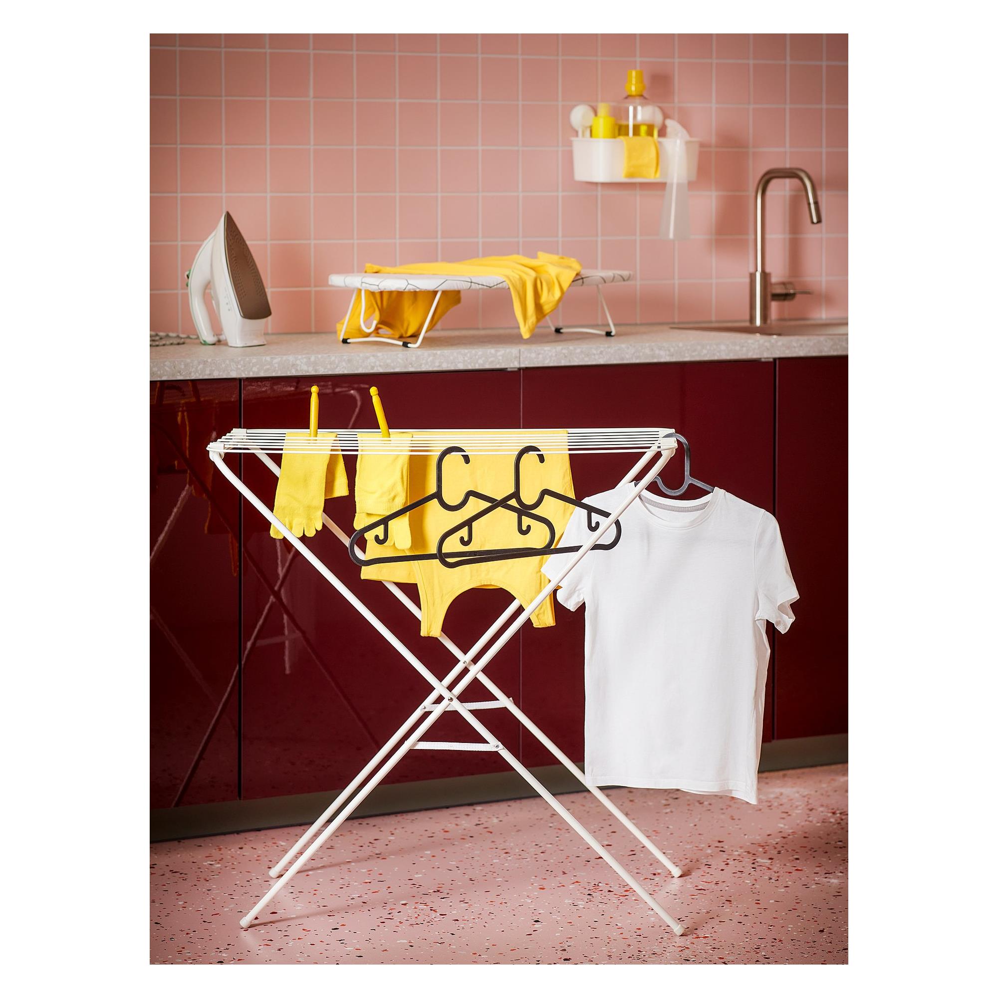 JALL white 79x40x82 cm laundry drying rack - 80242892 | IKEA