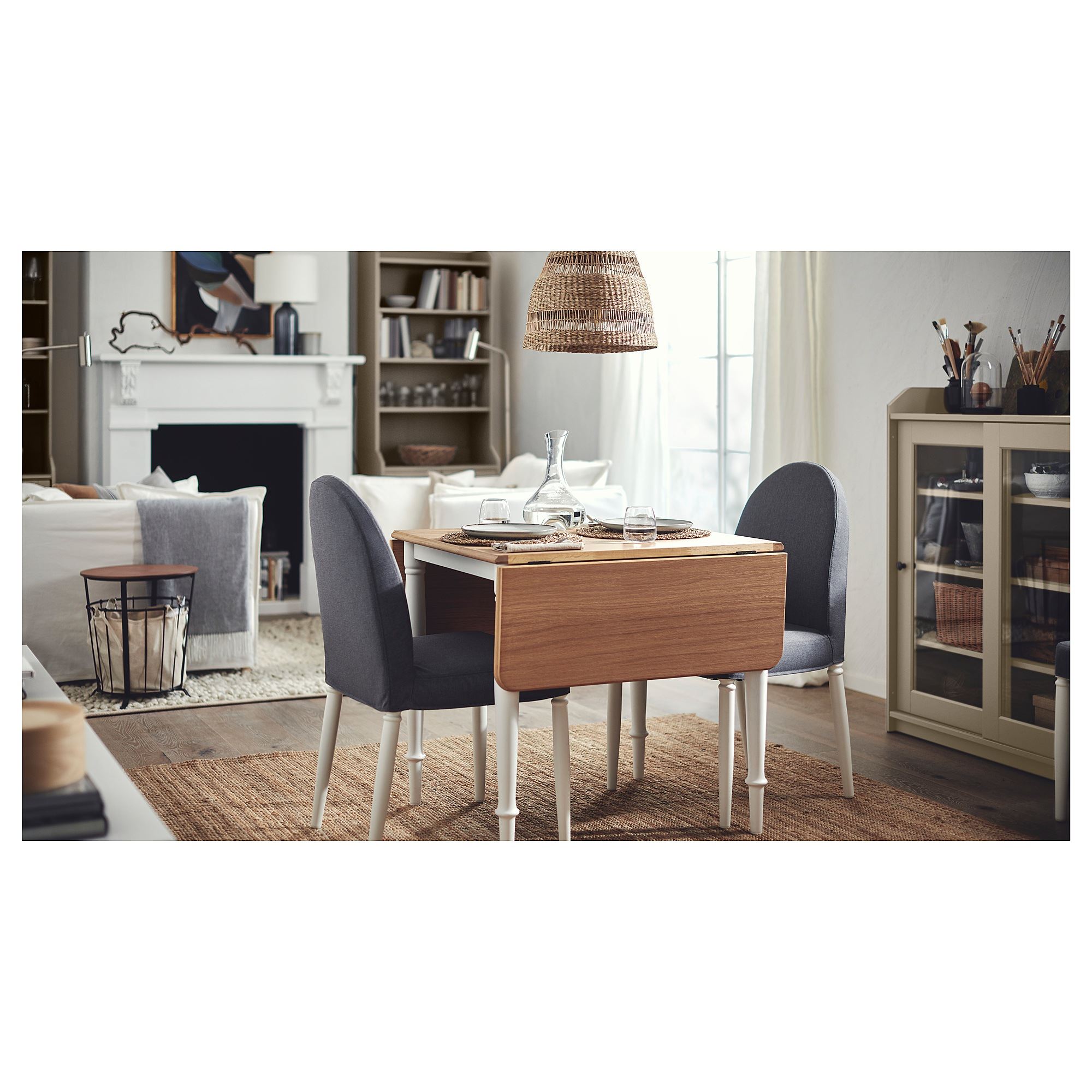 DANDERYD beyaz-vissle gri kumaş sandalye - 40520862 | IKEA