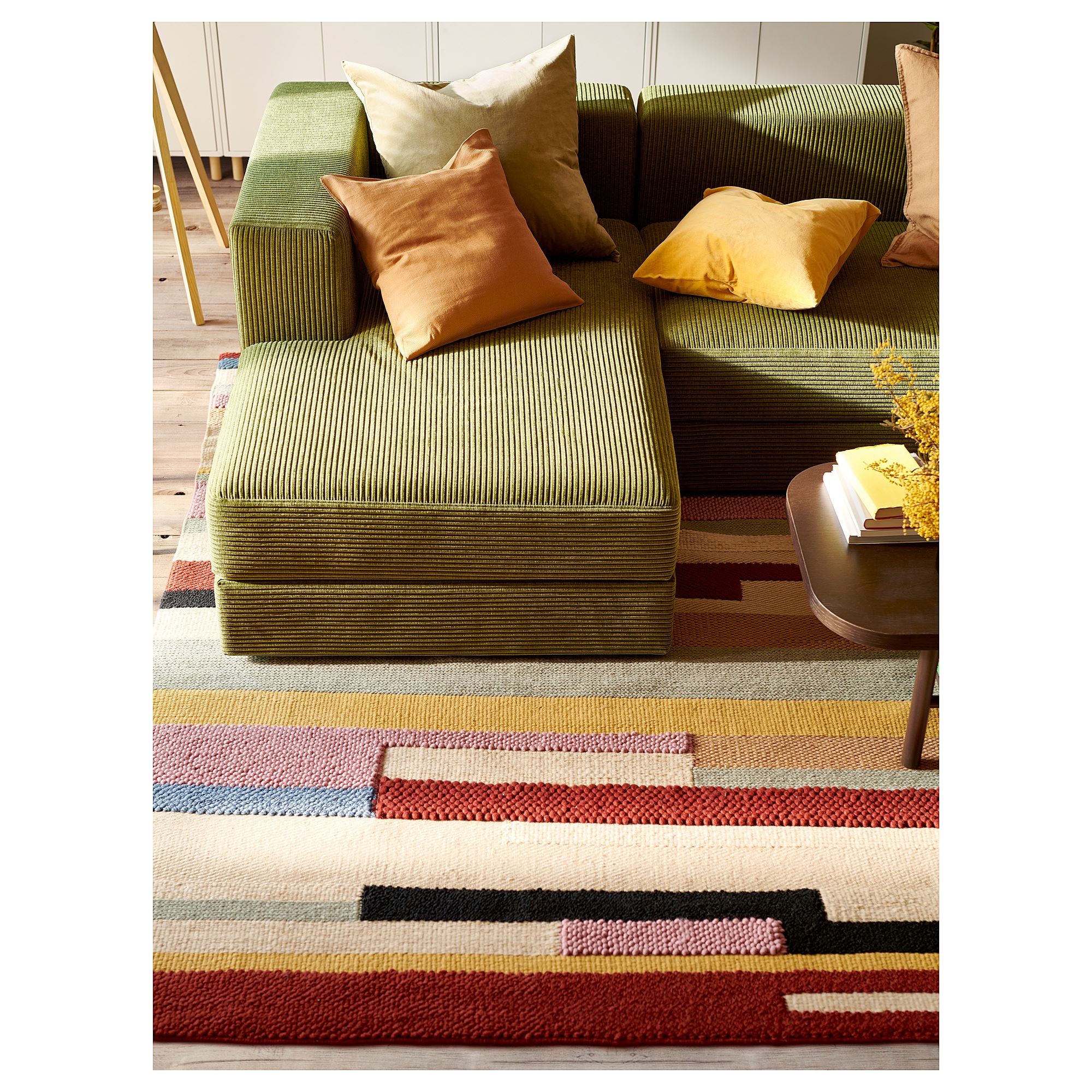 JATTEBO samsala dark yellow/green corner sofa - 49469487 | IKEA