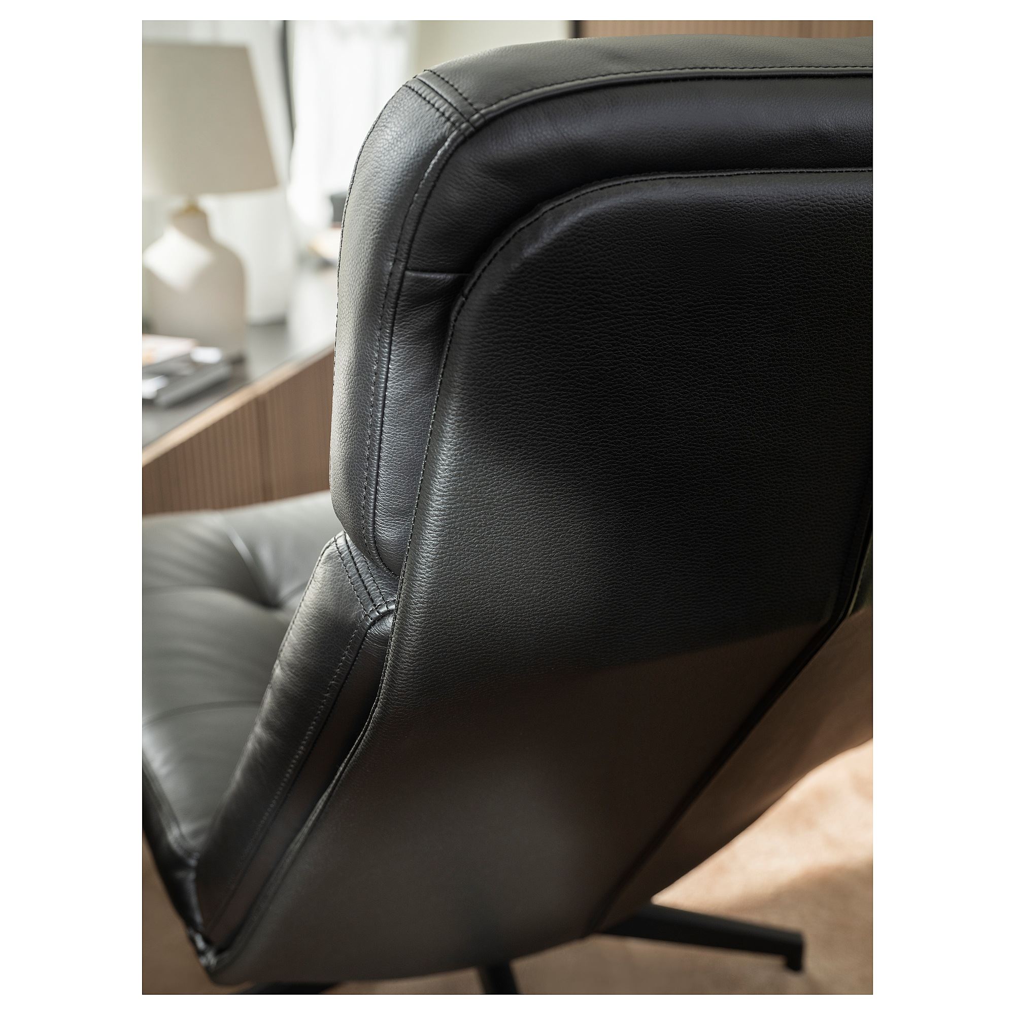 HAVBERG grann-bomstad black swivel wing chair - 90515108 | IKEA