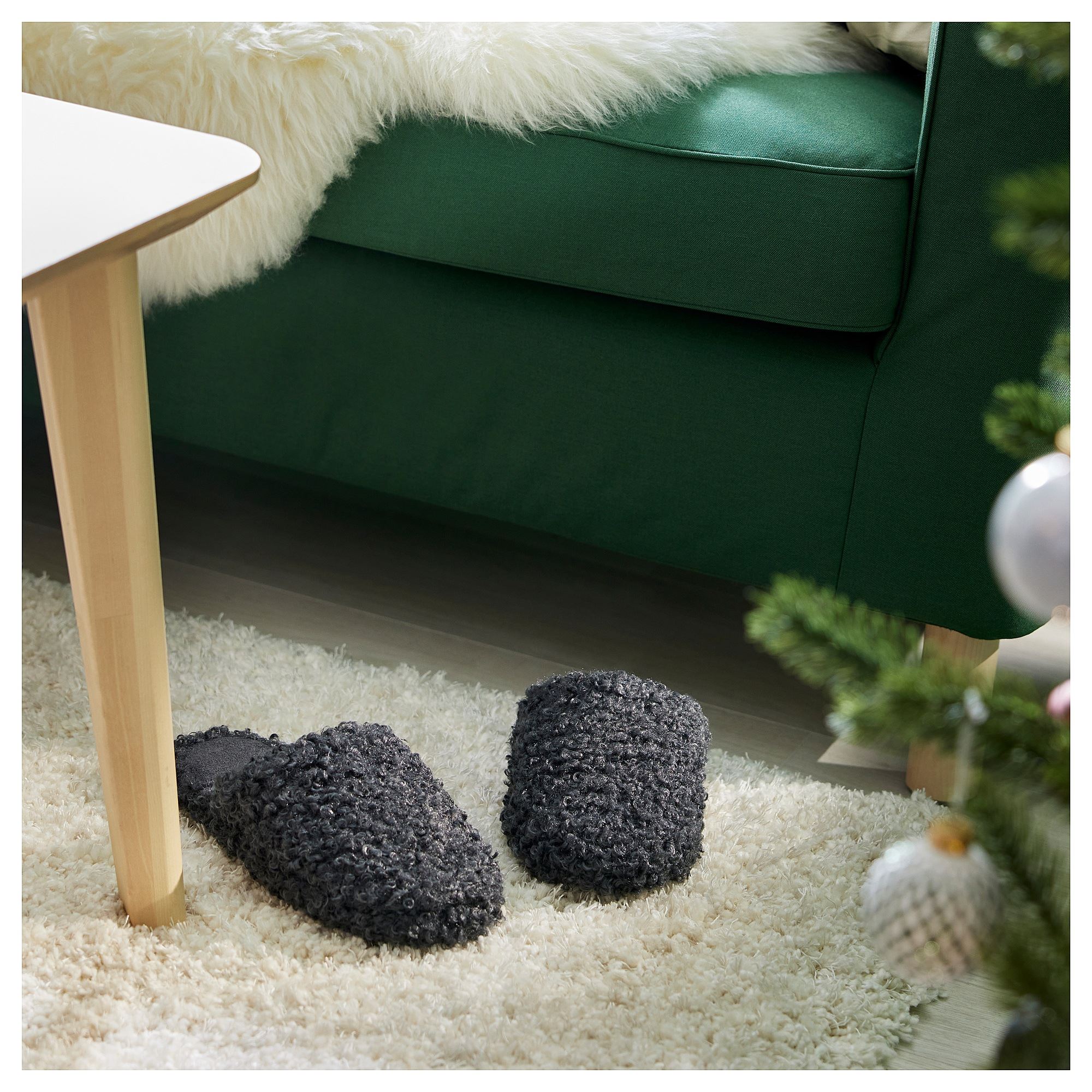 VINTERFINT grey S/M slippers - 30560820 | IKEA