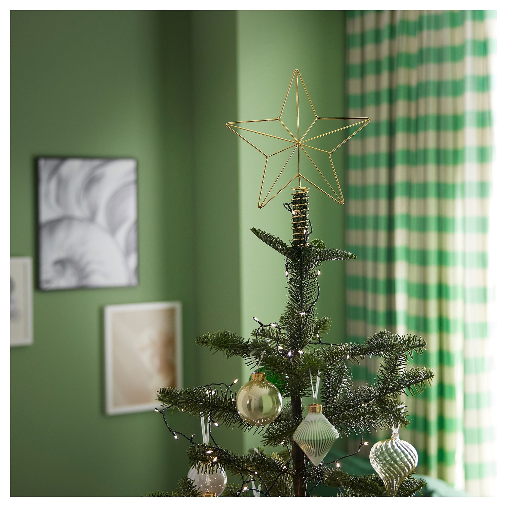 VINTERFINT golden colour 25 cm tree ornament - 30578354 | IKEA