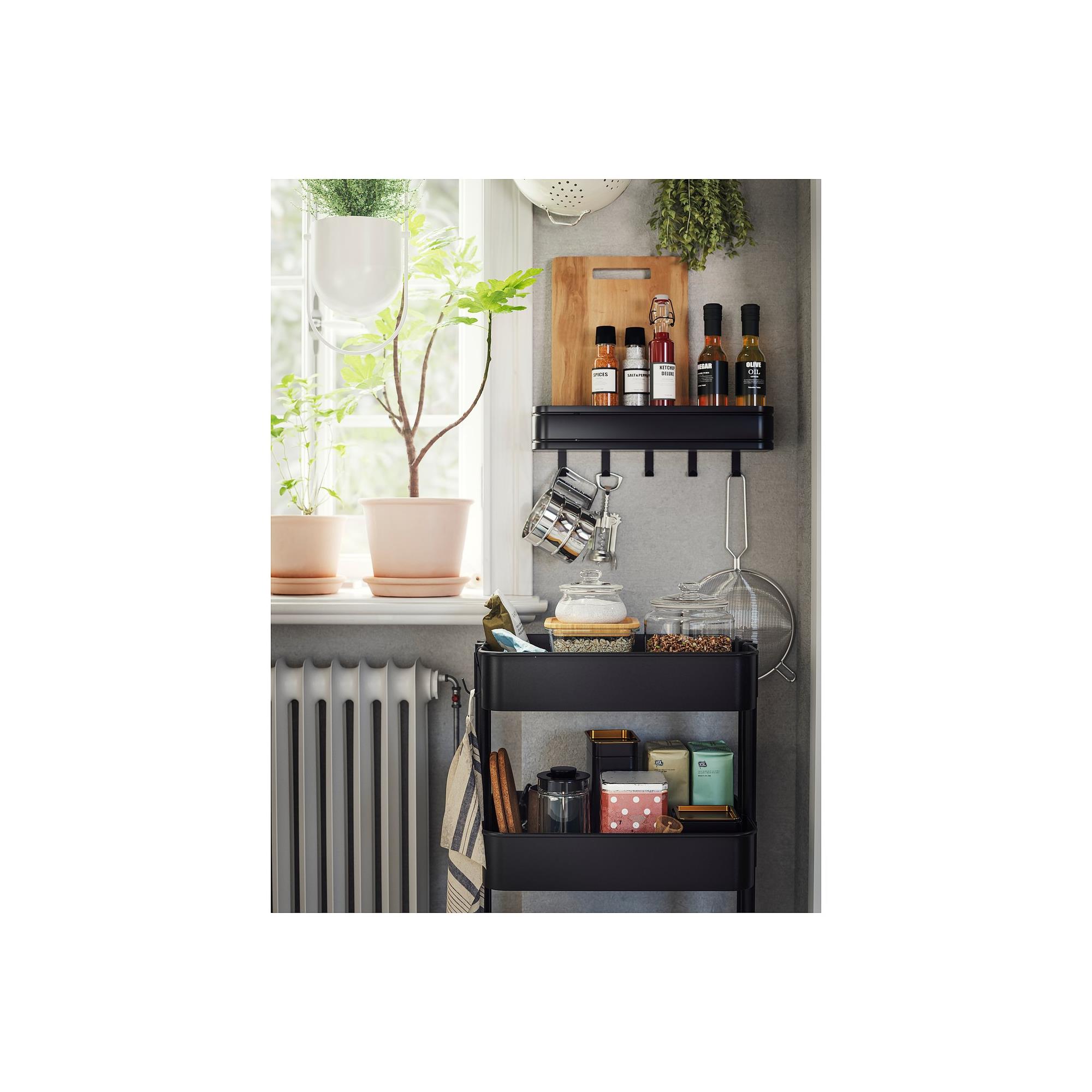 RASKOG black 35x45x77 cm trolley - 40582181 | IKEA