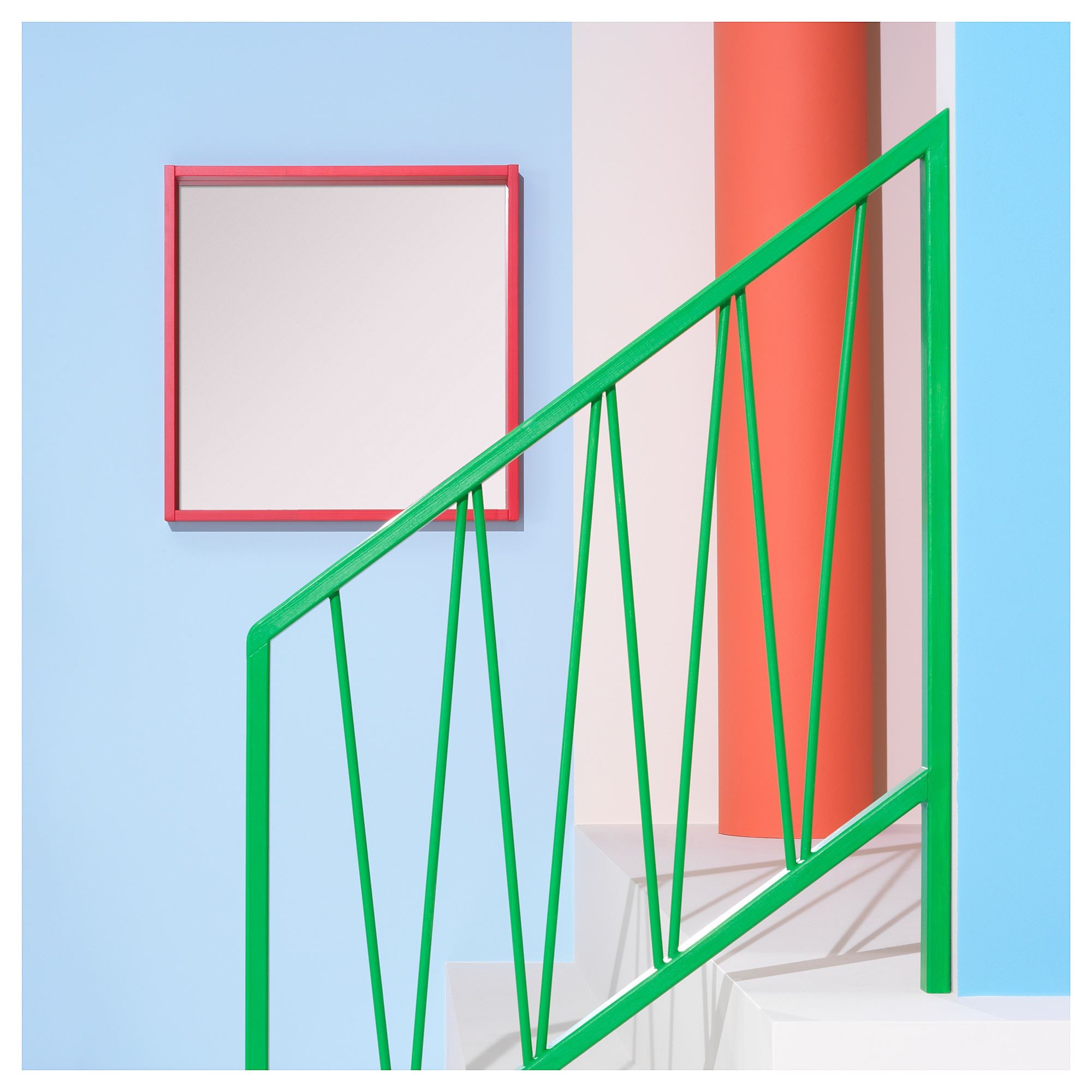 TURBOKASTANJ kırmızı 75x75 cm duvar aynası - 50566449 | IKEA