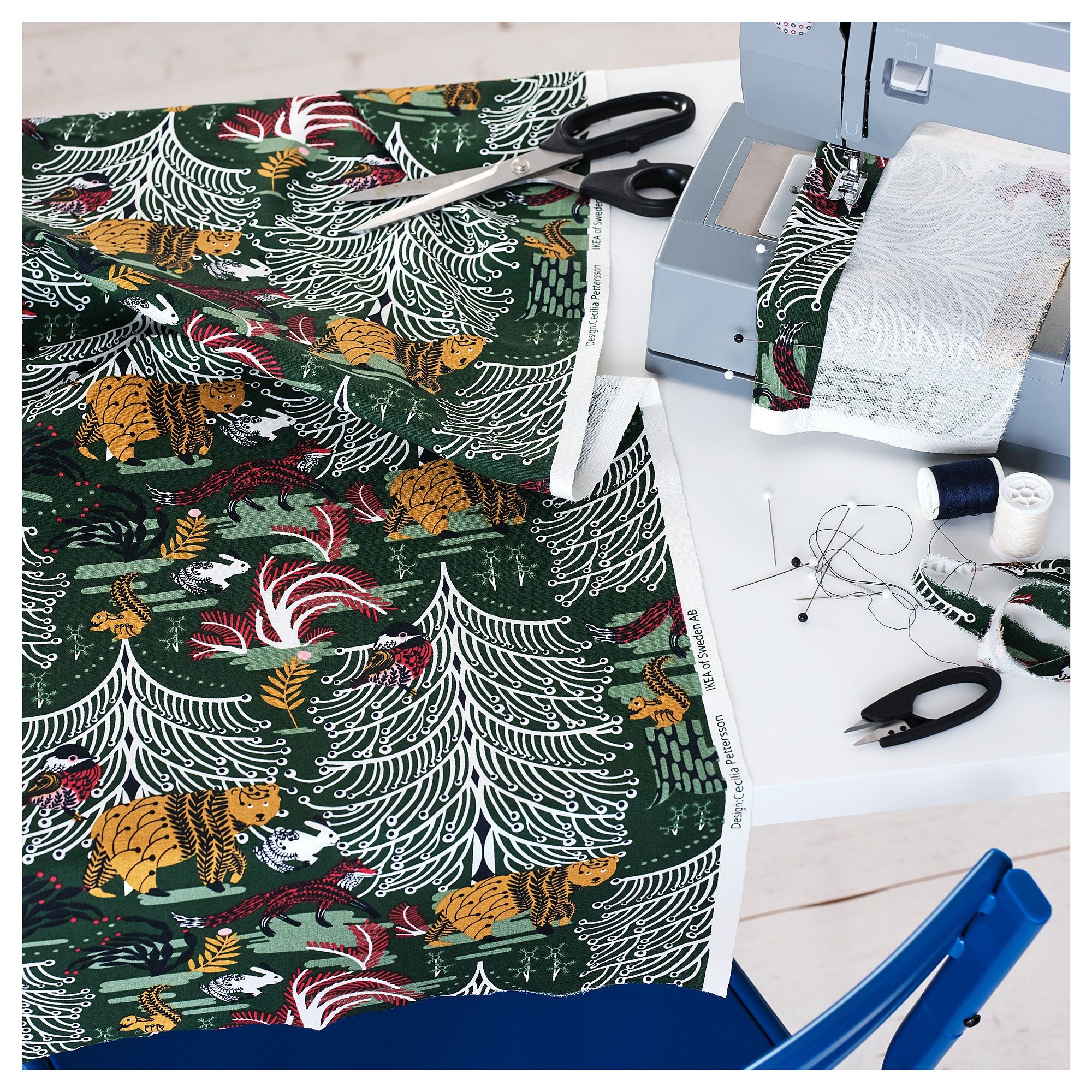 SMAFINGERÖRT yeşil 150x300 cm kesilmiş kumaş - 90579850 | IKEA