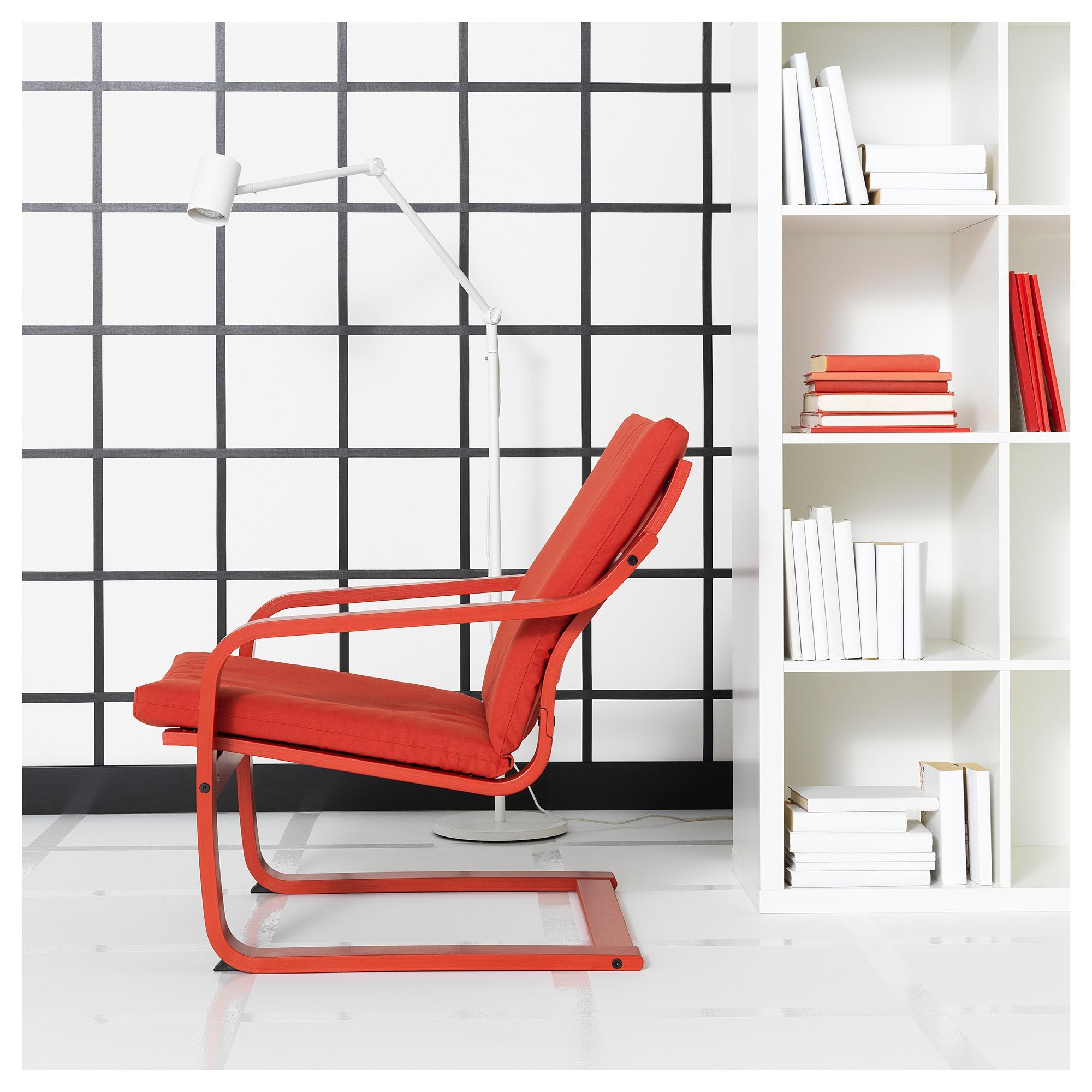 POANG red stained rocking-chair frame - 40582195 | IKEA