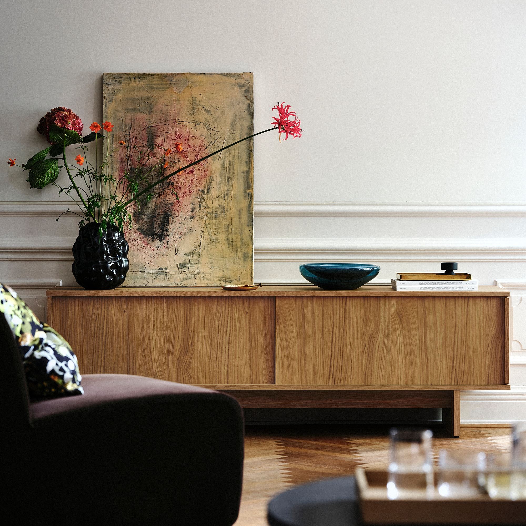 STOCKHOLM 2025 oak veneer 179x42x56 cm tv bench - 40586508 | IKEA