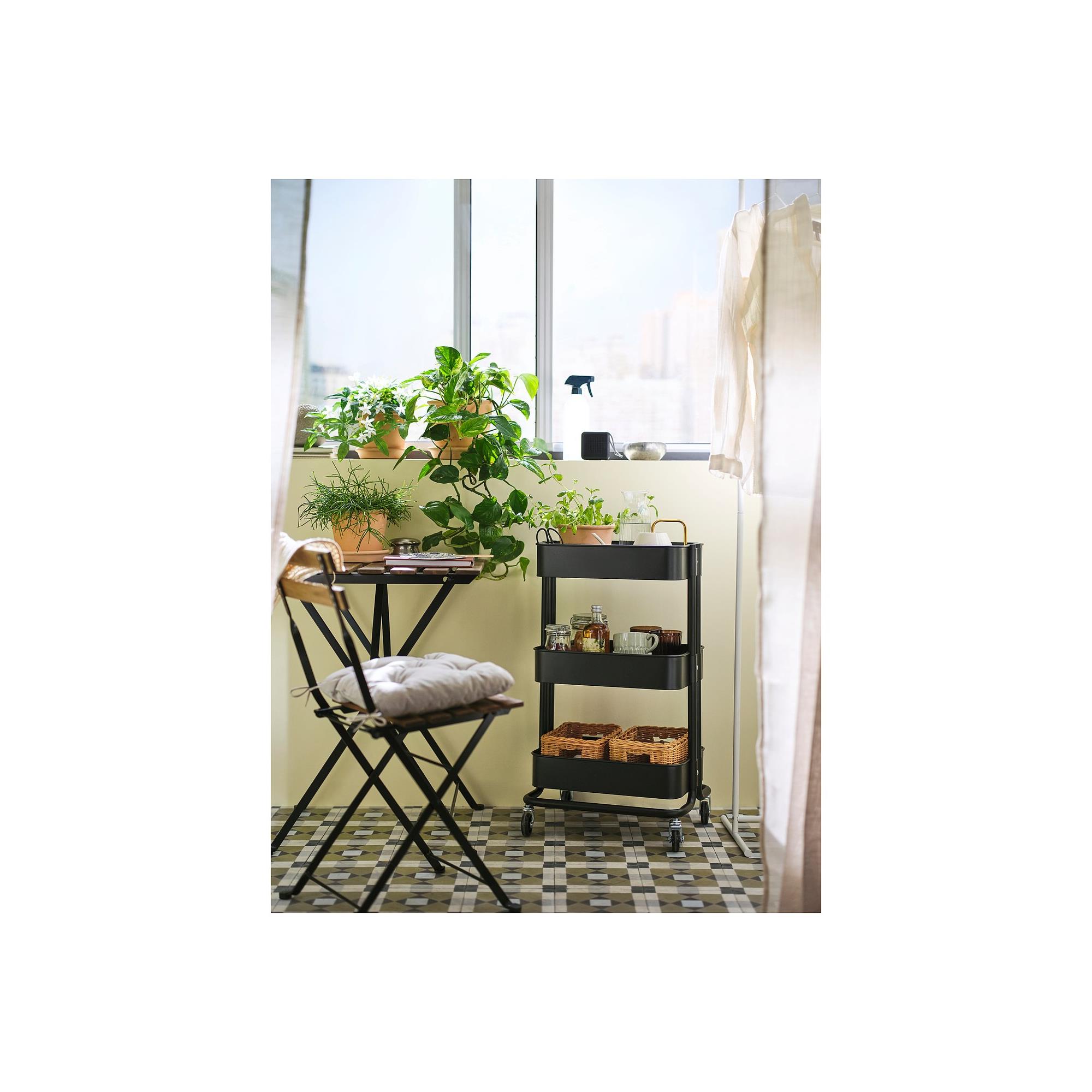 RASKOG black 35x45x77 cm trolley - 40582181 | IKEA