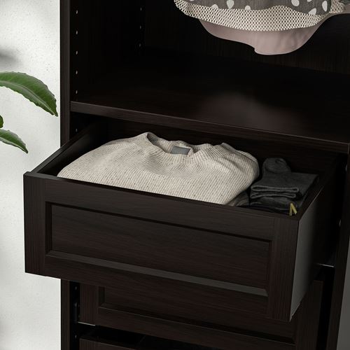 KOMPLEMENT blackbrown 50x35 cm drawer with framed front - 60447125 | IKEA