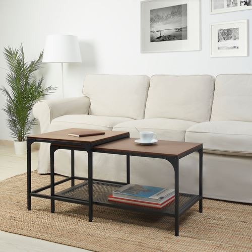 FJALLBO siyah 51x51 cm yan sehpa - 30510774 | IKEA