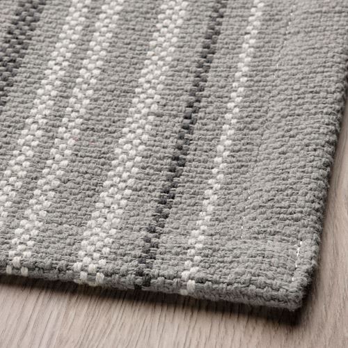 TRANSPORTLED grey-striped 50x80 cm small rug - 90537431 | IKEA