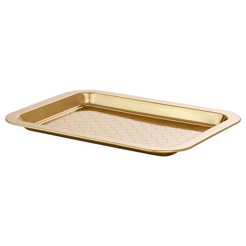 GOKVALLA golden colour 46x34 cm tray - 00542031 | IKEA