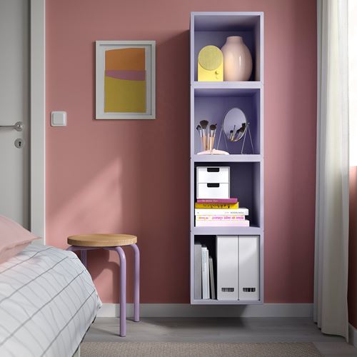 EKET pastel lilac 140x35x35 cm Wall-mounted cabinet combination ...